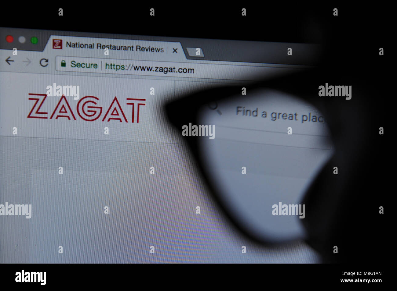 Zagat the food guide website Stock Photo - Alamy