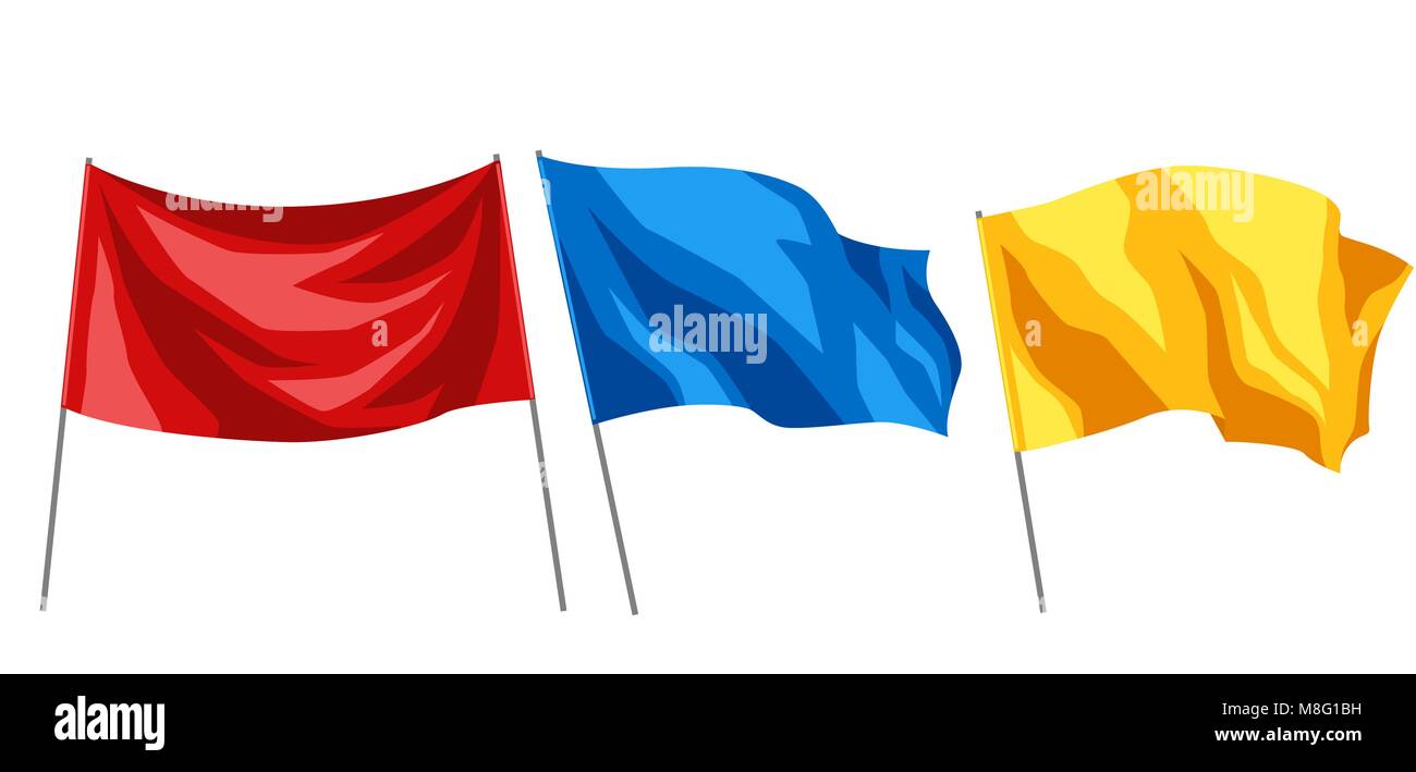 Set of multicolored flags on white background Stock Vector Image & Art ...