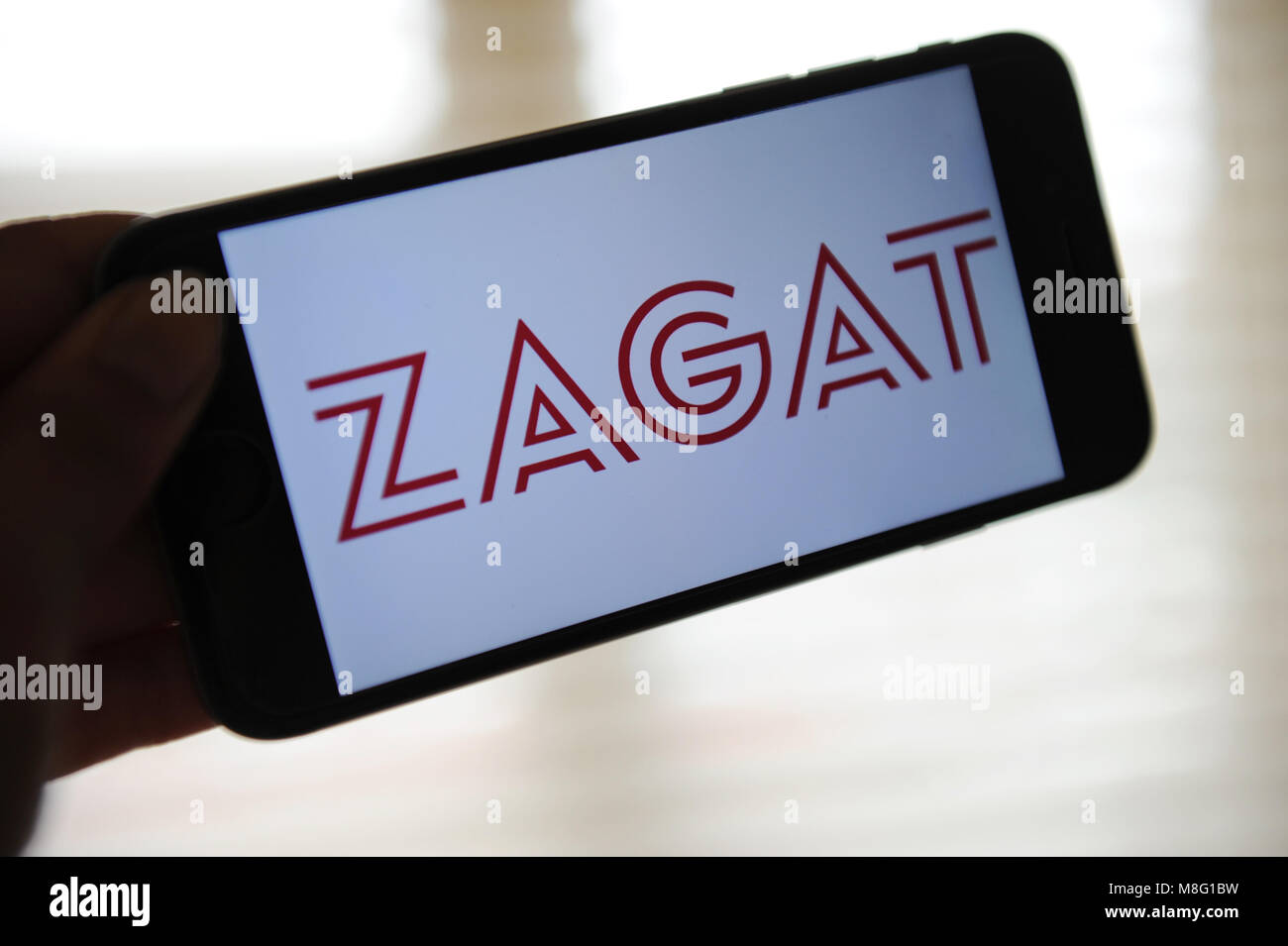 Zagat the food guide website Stock Photo - Alamy