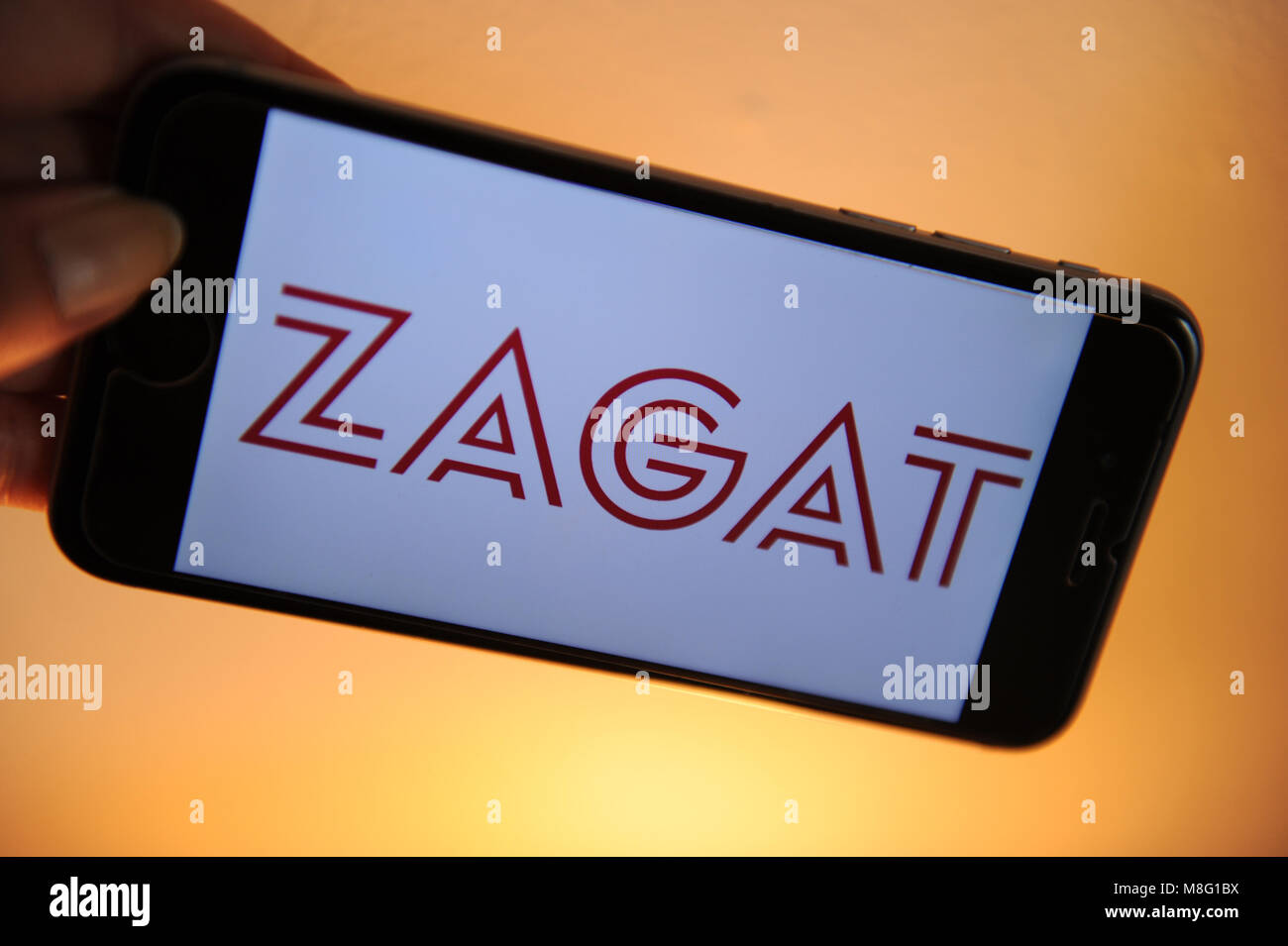 Zagat the food guide website Stock Photo - Alamy