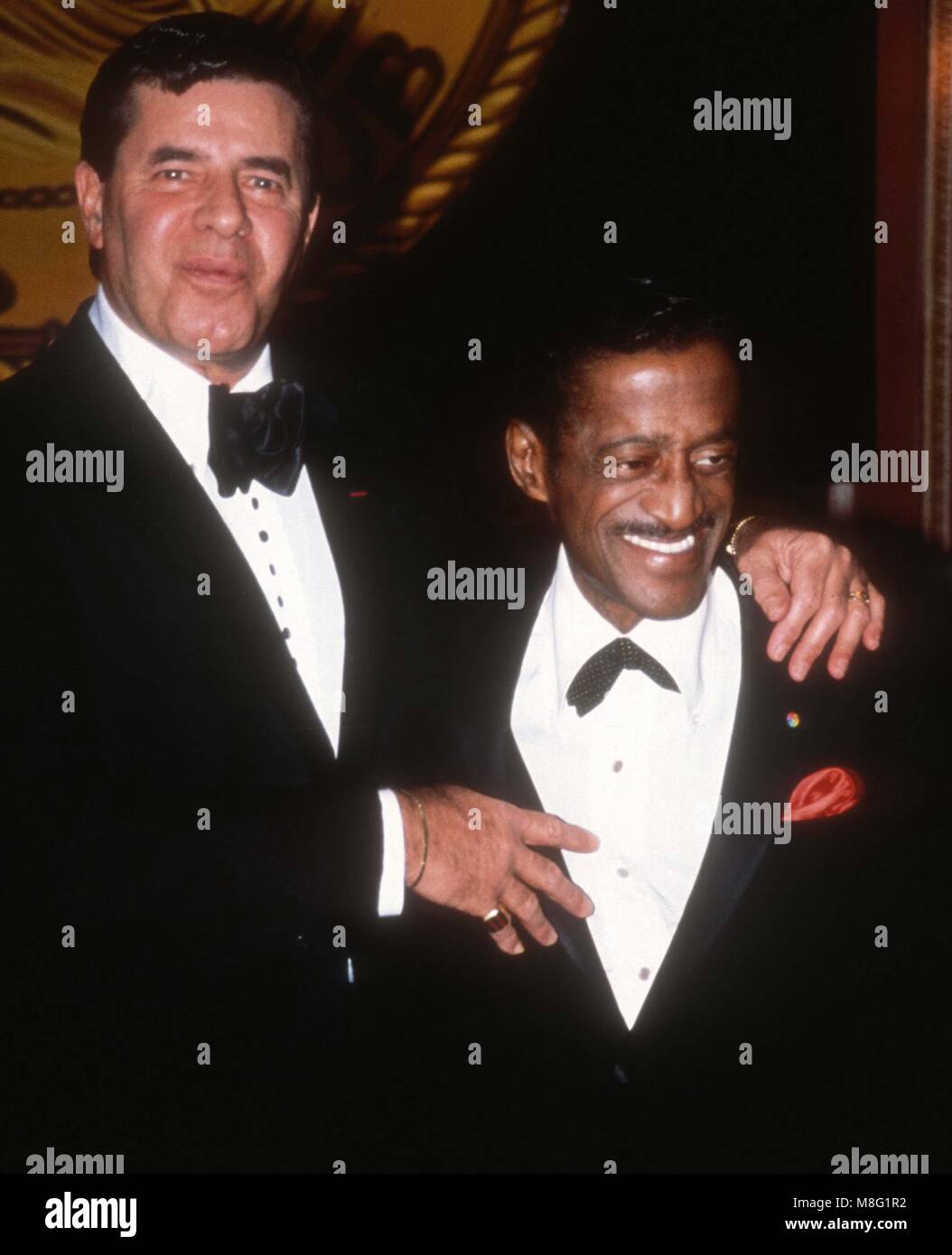 Jerry Lewis Sammy Davis Jr.1982 Photo By Adam Scull/PHOTOlink.net Stock ...