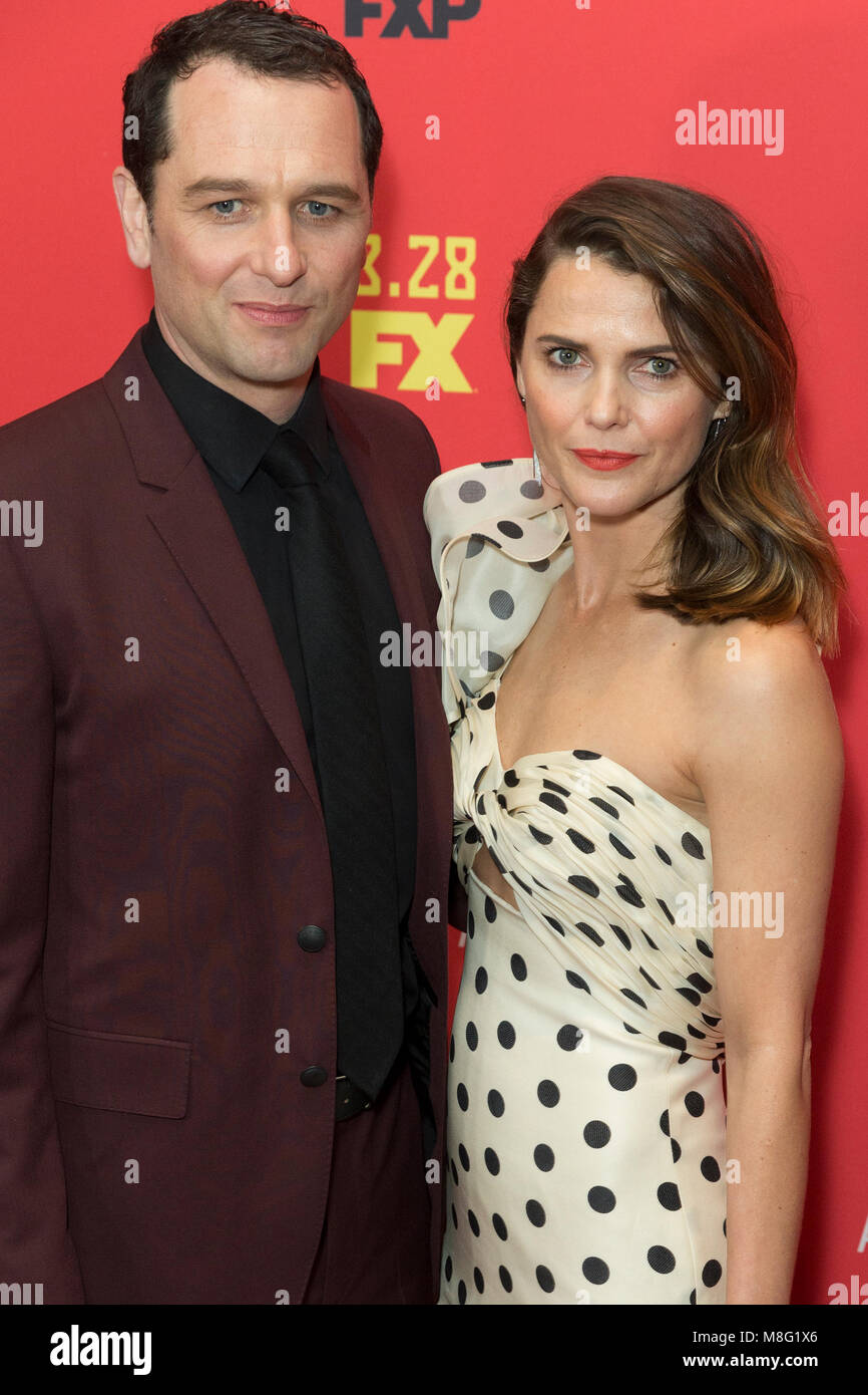 Matthew Rhys and Keri Russell attend FX The Americans season 6 premiere ...