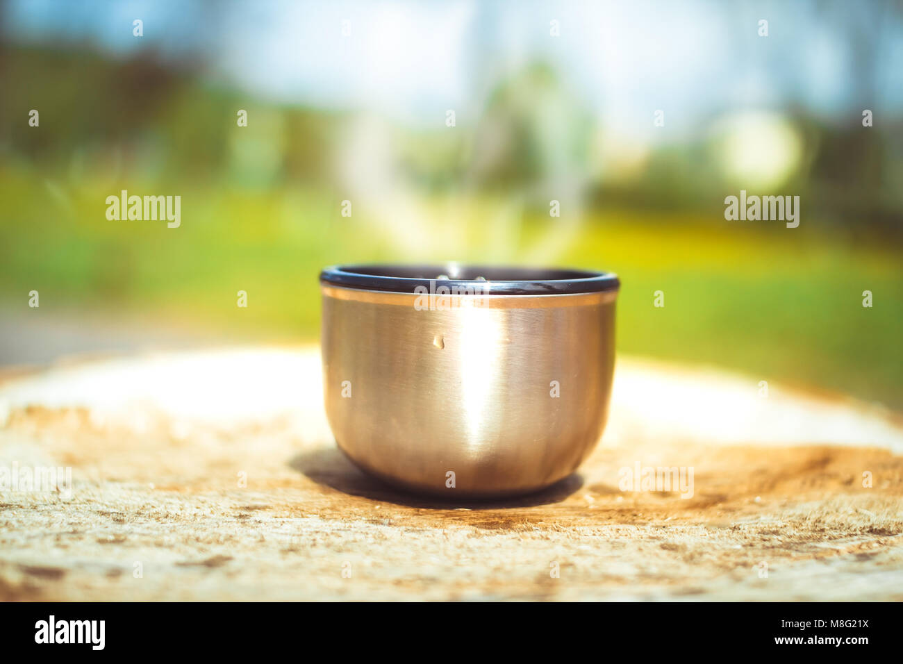 Coffee in the morning time with sunlight Stock Photo - Alamy