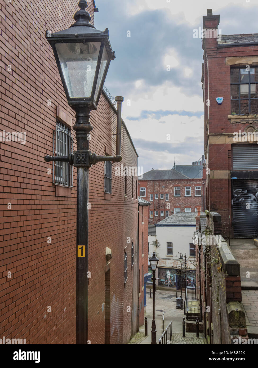 Historical Rostron Row, Stockport, Greater Manchester Stock Photo - Alamy