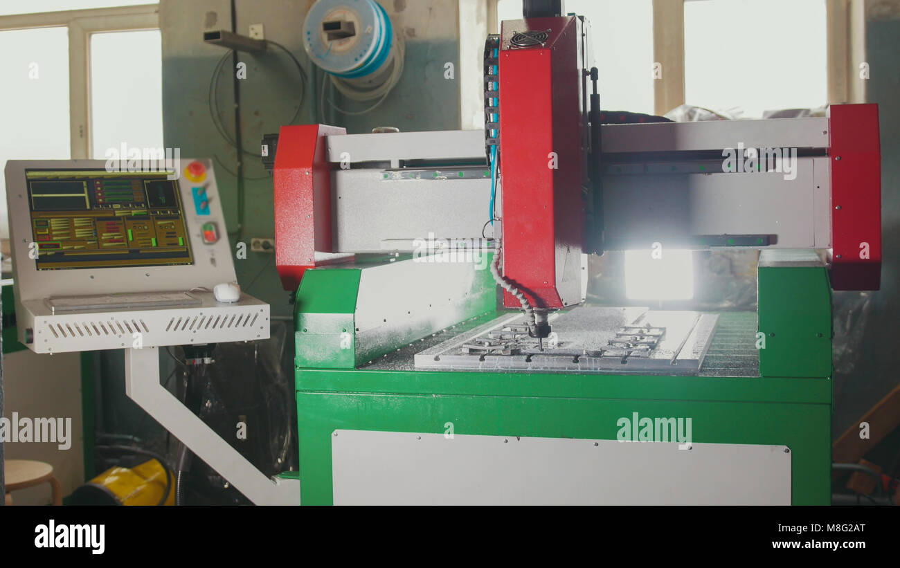 CNC milling or drilling machine Stock Photo - Alamy