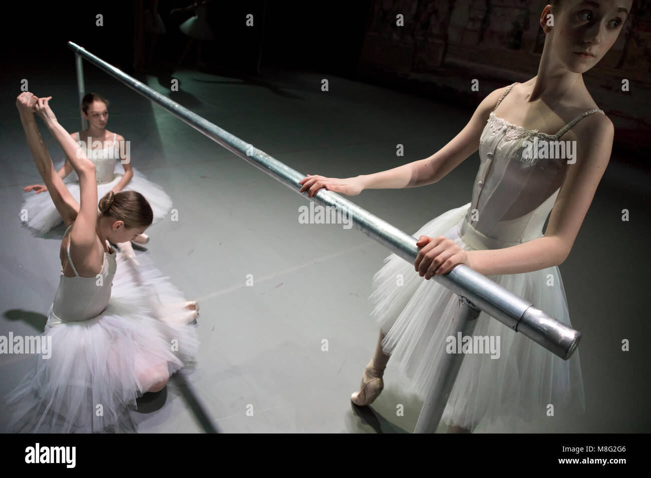Scene from the ballet "Red Giselle" performed by the ballet dancers of ...