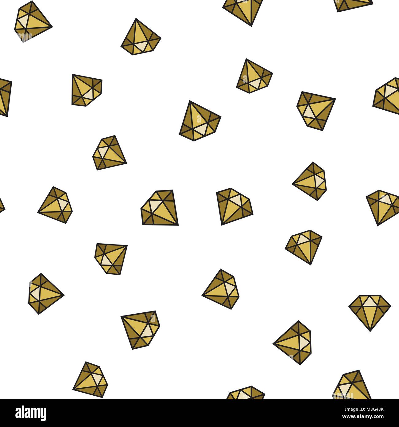 Vector seamless diamonds pattern, luxury theme background Stock Vector ...