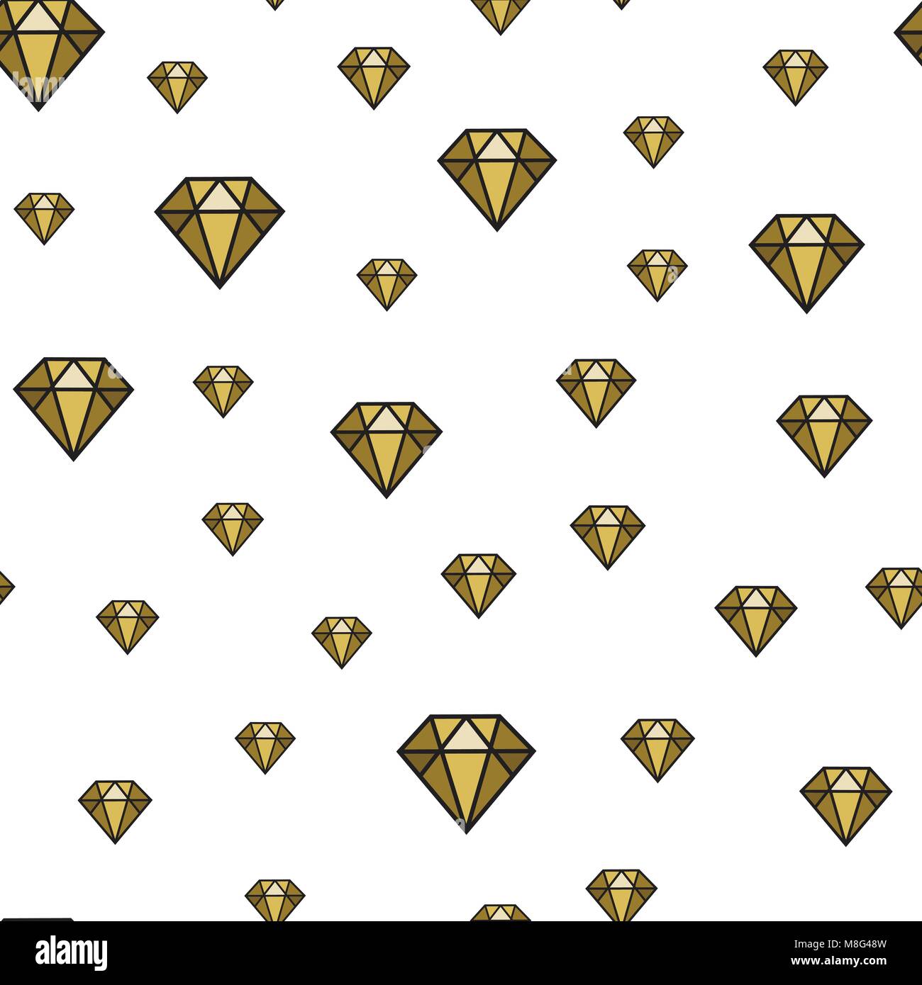 Vector seamless diamonds pattern, luxury theme background Stock Vector ...