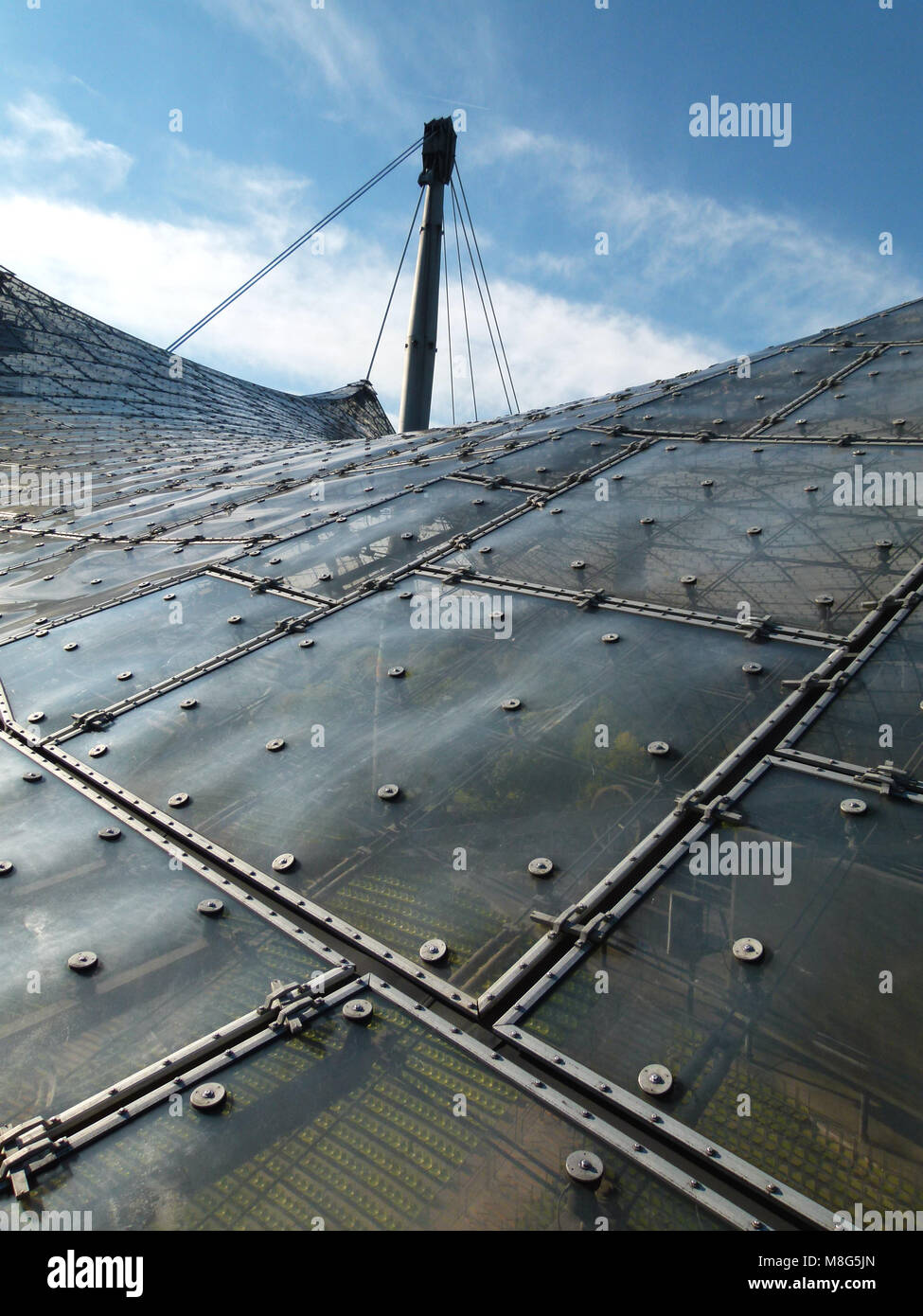 The famous roof of the Munich Olympic stadium designed by Behnisch and ...