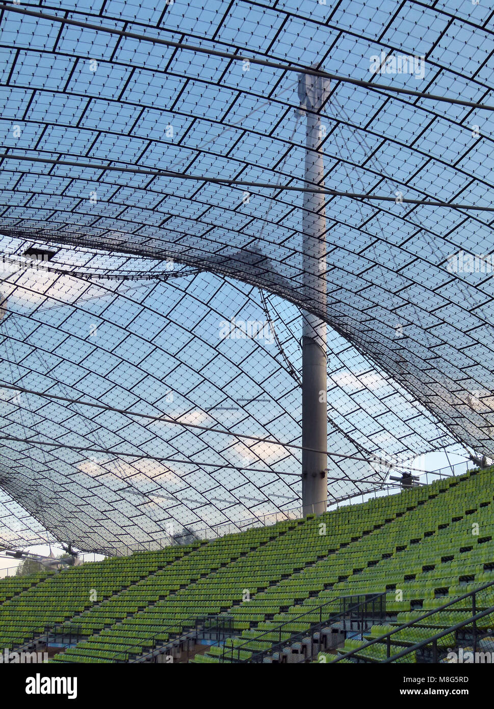 The famous roof of the Munich Olympic stadium designed by Behnisch and ...