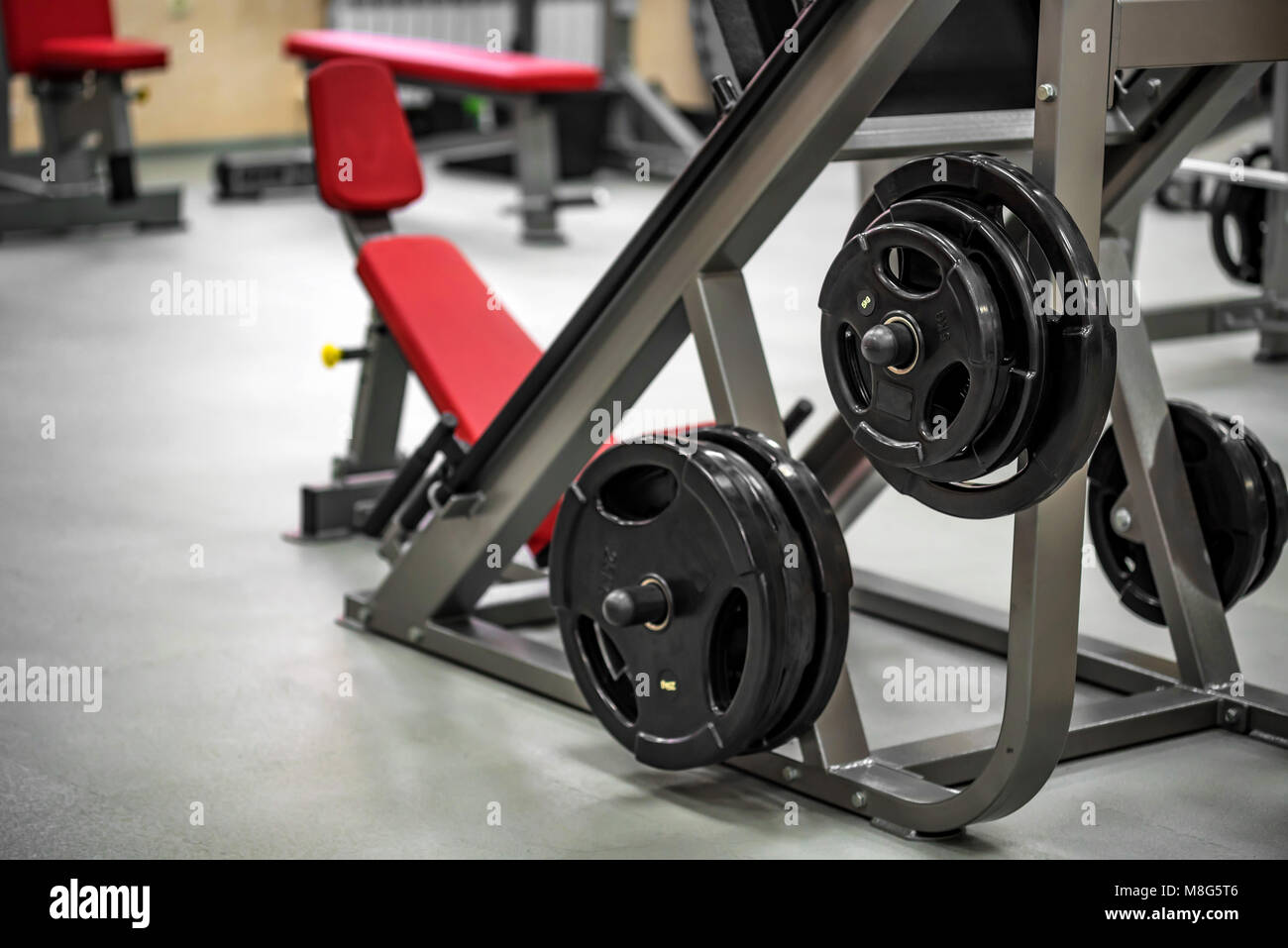 Fitness dumbbell and barbell weight plates Stock Photo - Alamy