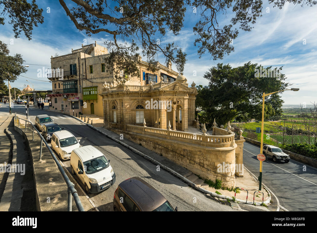 RABAT, MALTA - MARCH , 2018: Architecture in city of Rabat in Malta ...