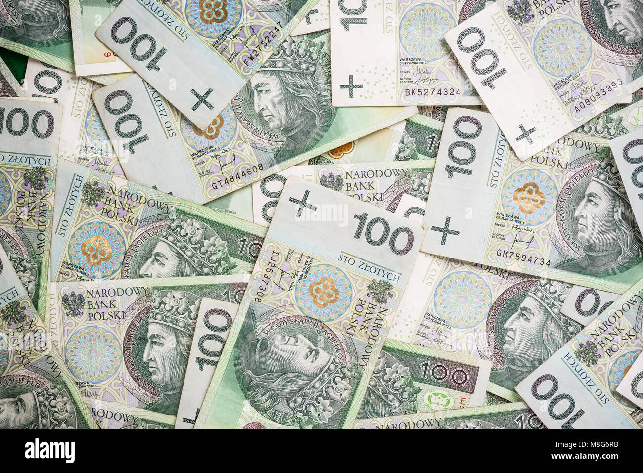 Polish zloty banknotes pattern Stock Photo - Alamy