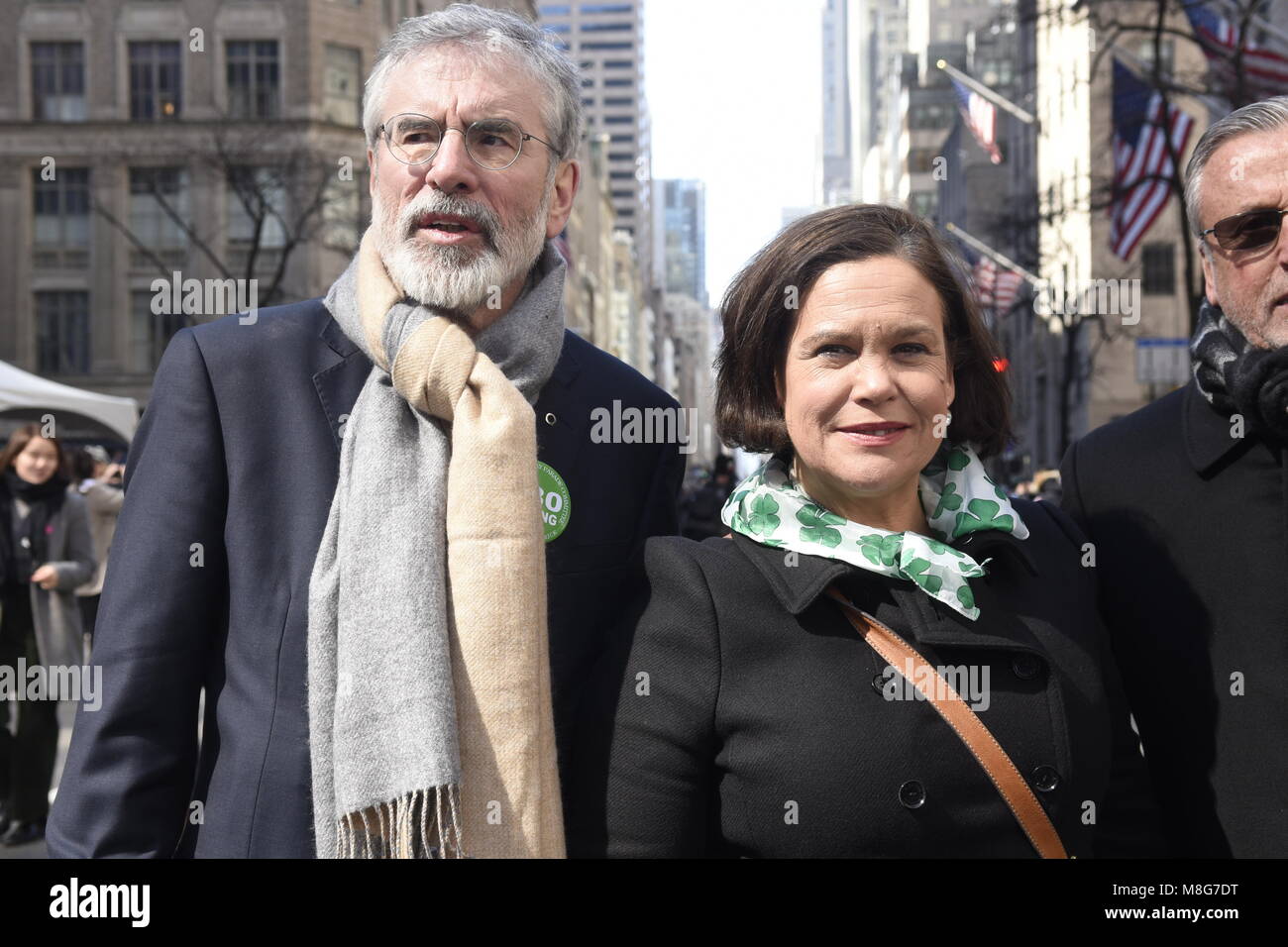 Gerard adams and mary lou macdonald of sinn fein hi-res stock ...