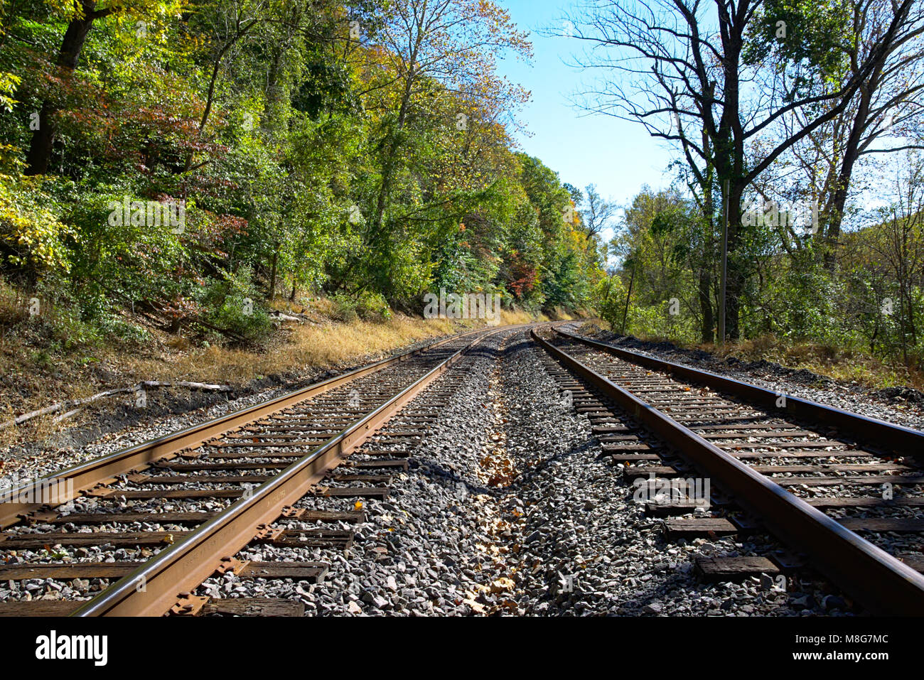 Railroad track switch and horizon hi-res stock photography and images ...