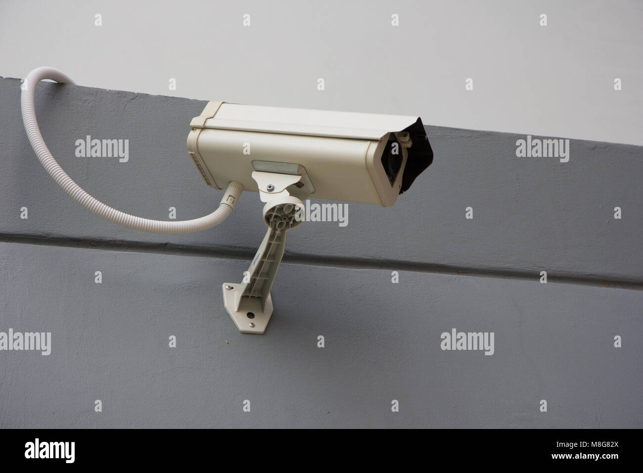 CCTV security camera on the front of building Stock Photo - Alamy
