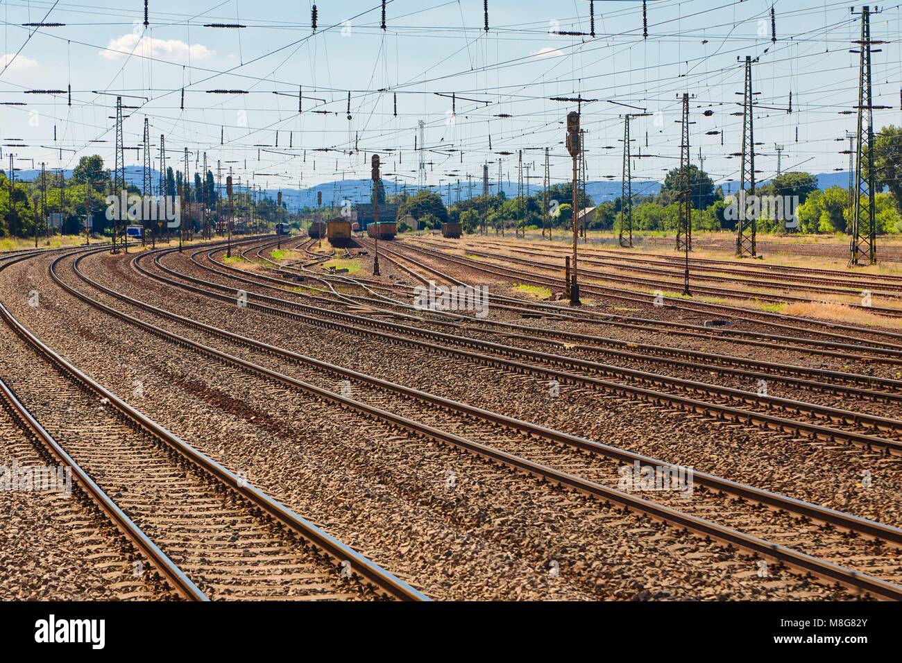 Complex railway junction hi-res stock photography and images - Alamy
