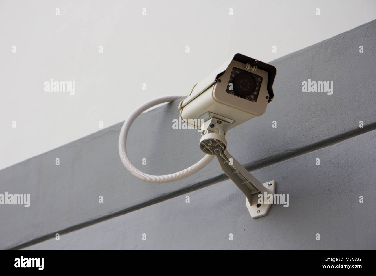 CCTV security camera on the front of building Stock Photo - Alamy