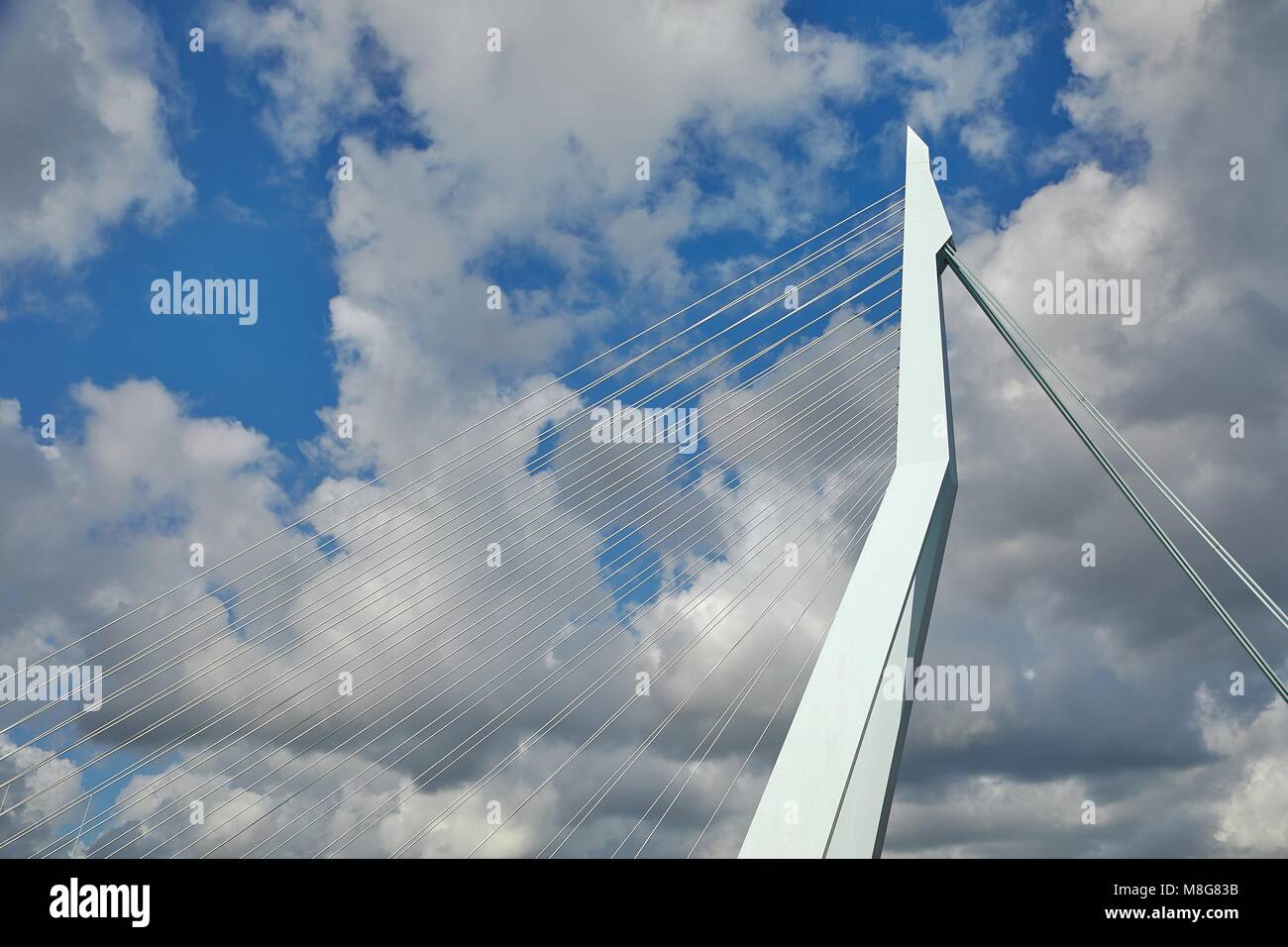 Cable bridge detail Stock Photo - Alamy