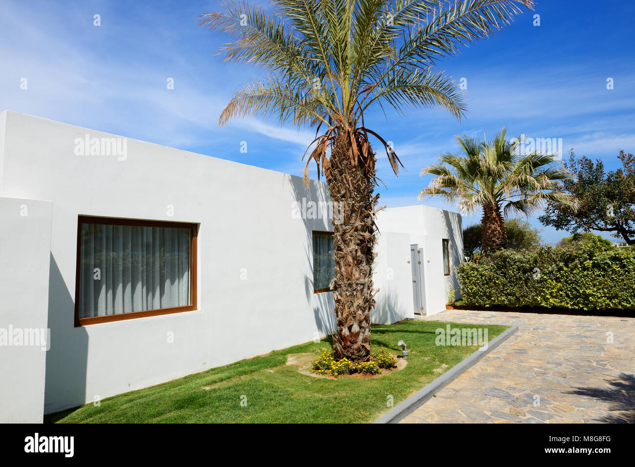Villa at modern luxury hotel, Crete, Greece Stock Photo - Alamy