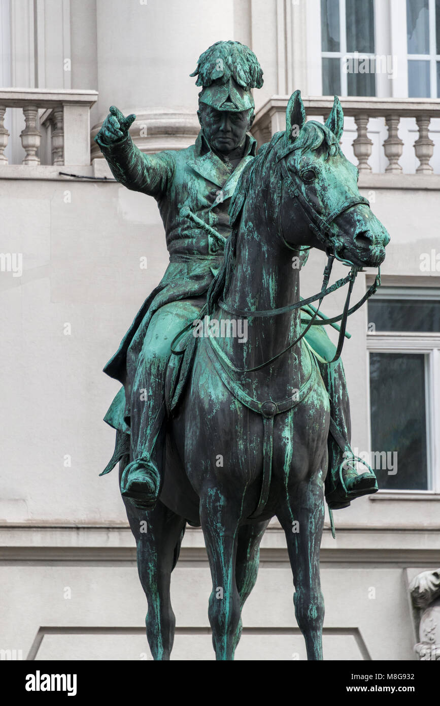 Equestrian statue of General Joseph Radetzky, in front of the Ministry ...