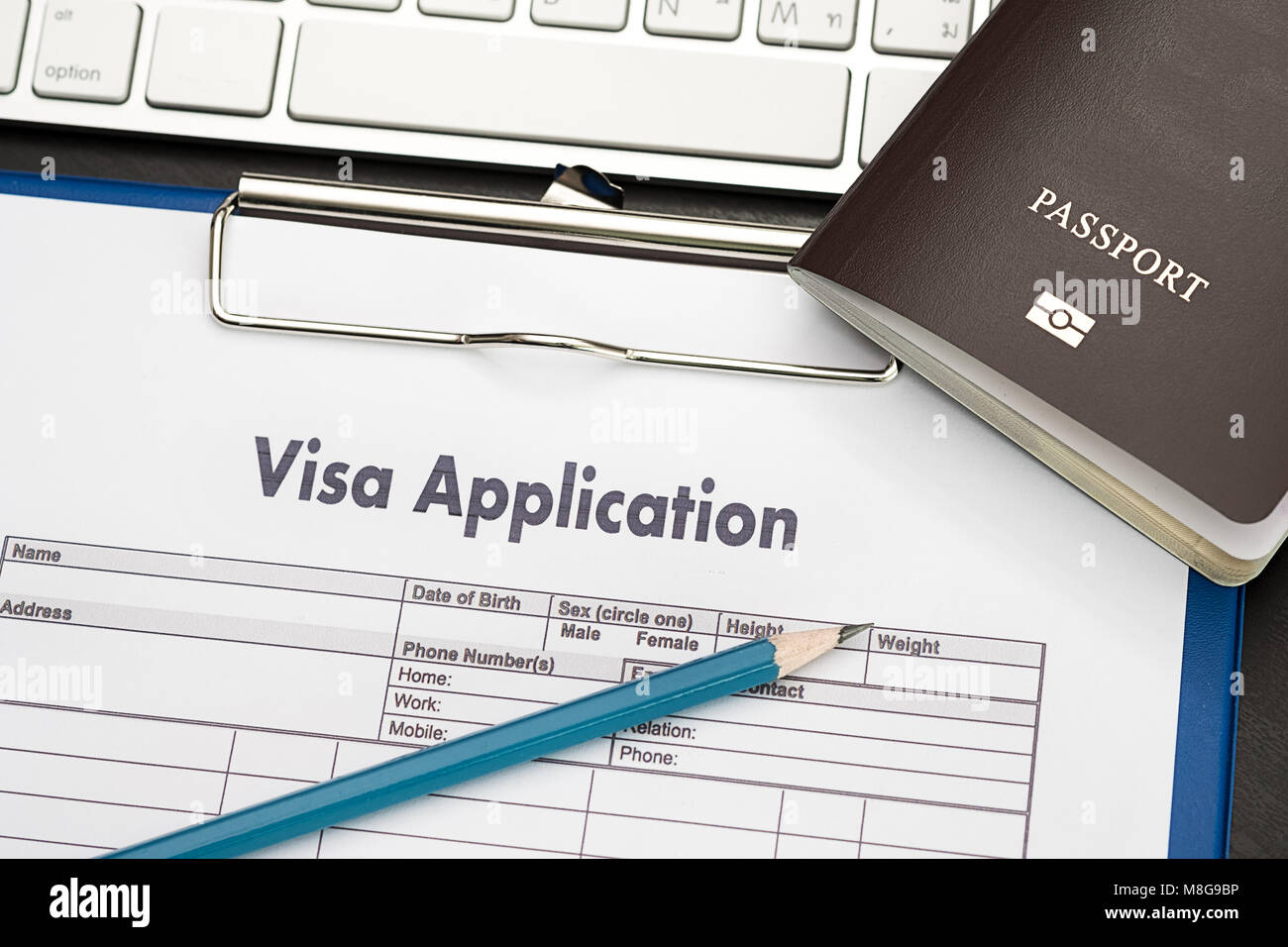 Visa application form to travel Immigration a document Money for ...