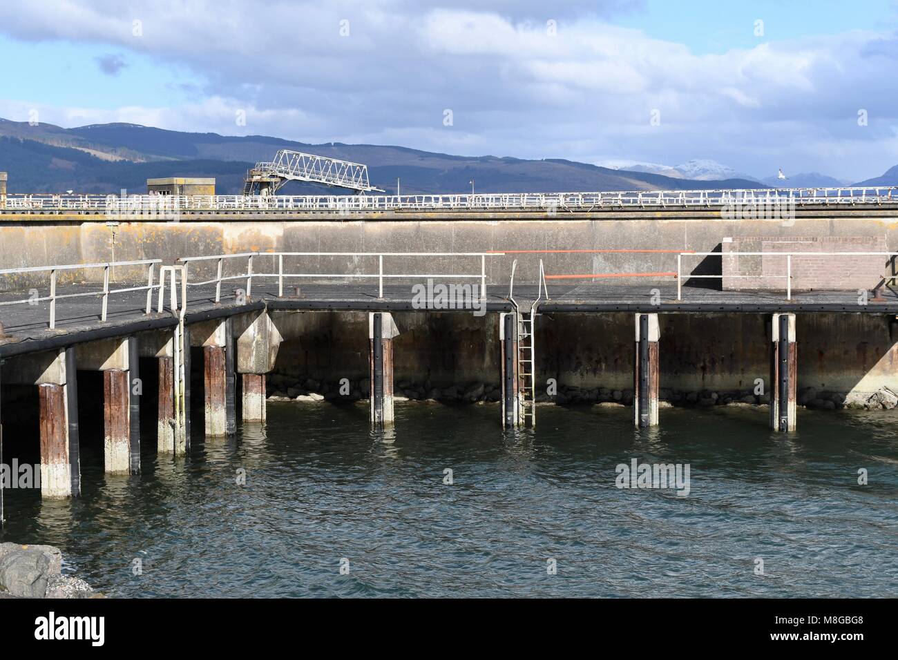 Jetty at the former Inverkip power station Stock Photo - Alamy