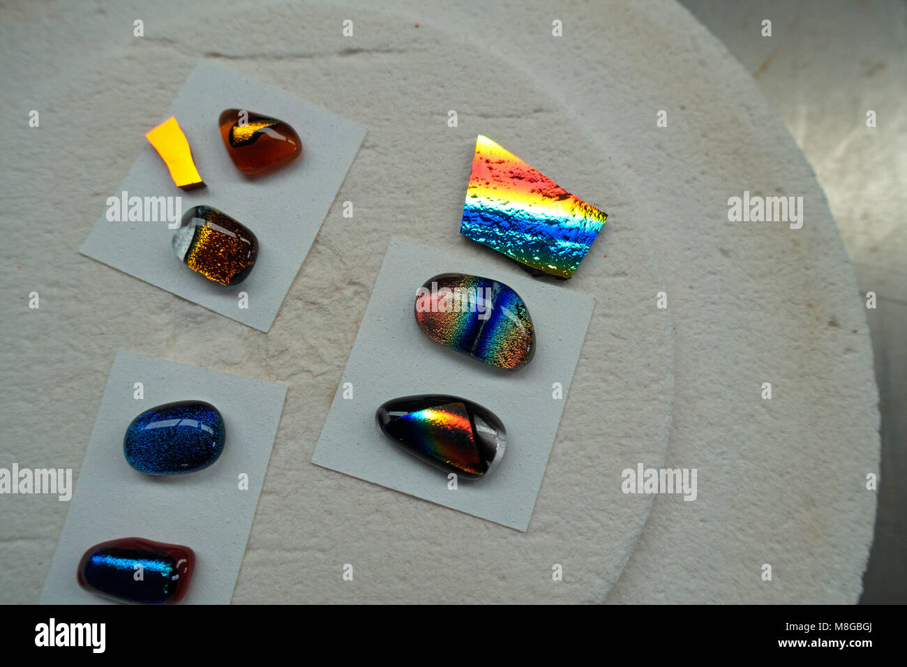 Glass Fusing Examples Showing The Unfused Piece A Fused Uncapped Piece And A Fused Piece That