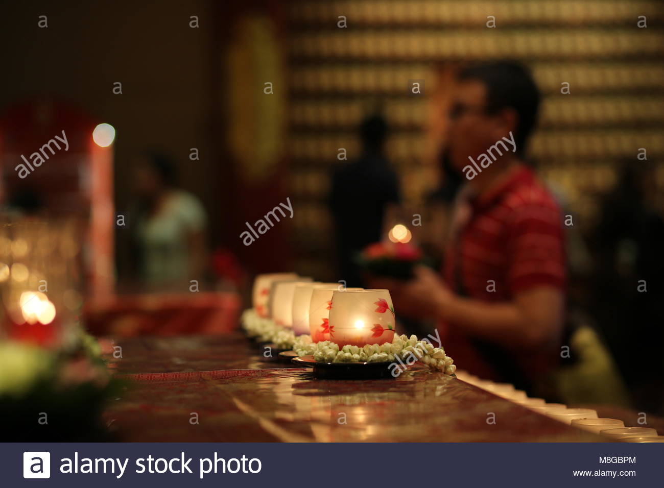 Scented candles on display at a ceremony Stock Photo - Alamy
