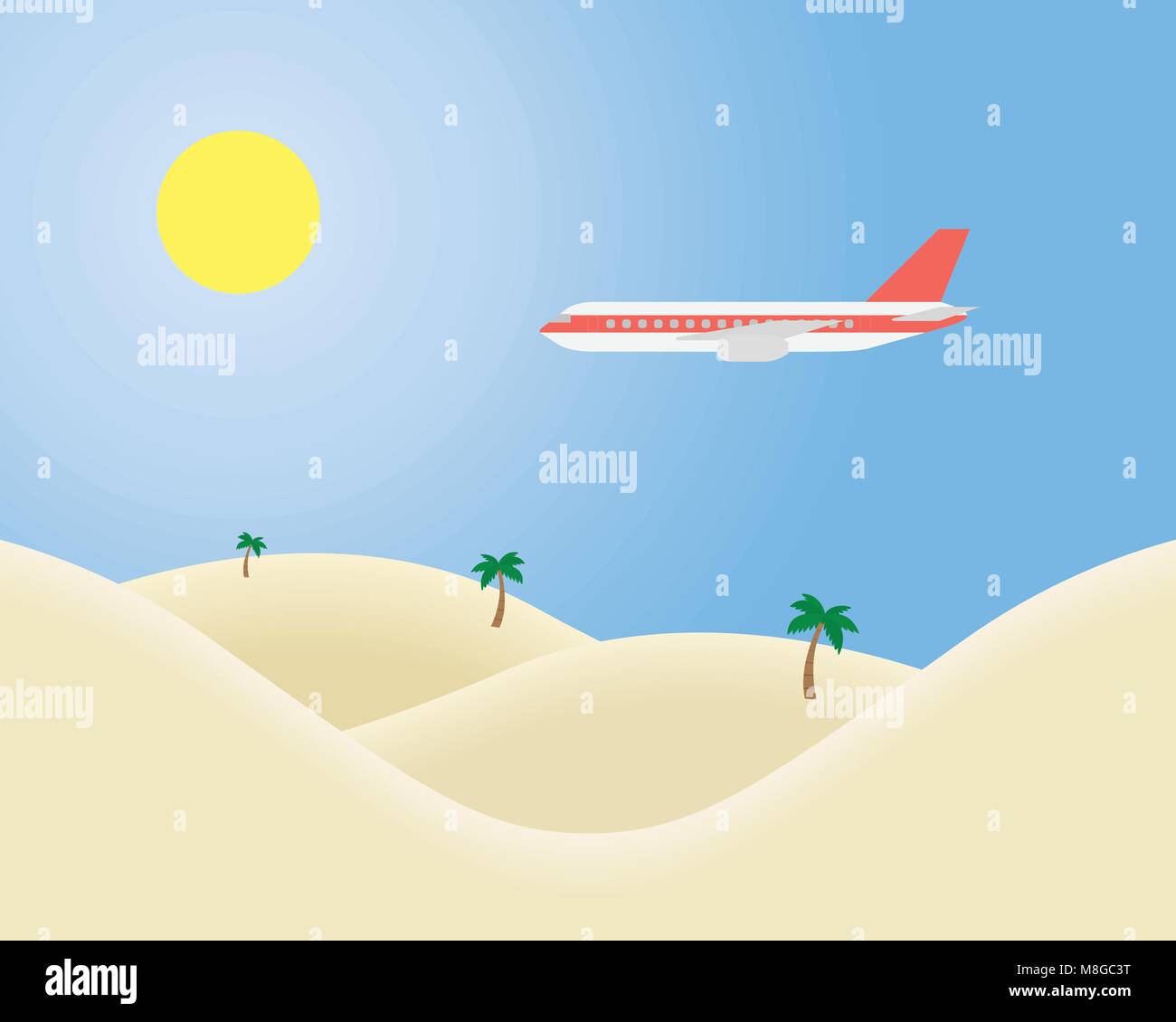 Palm trees over sky Stock Vector Images - Alamy