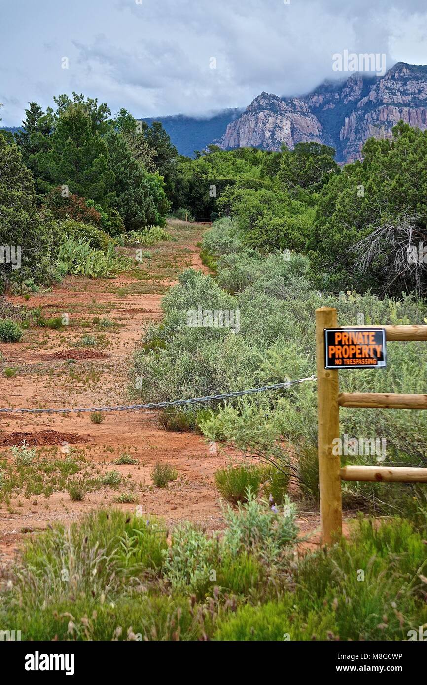 Wooden barrier blocking the road in the woods Stock Photo - Alamy