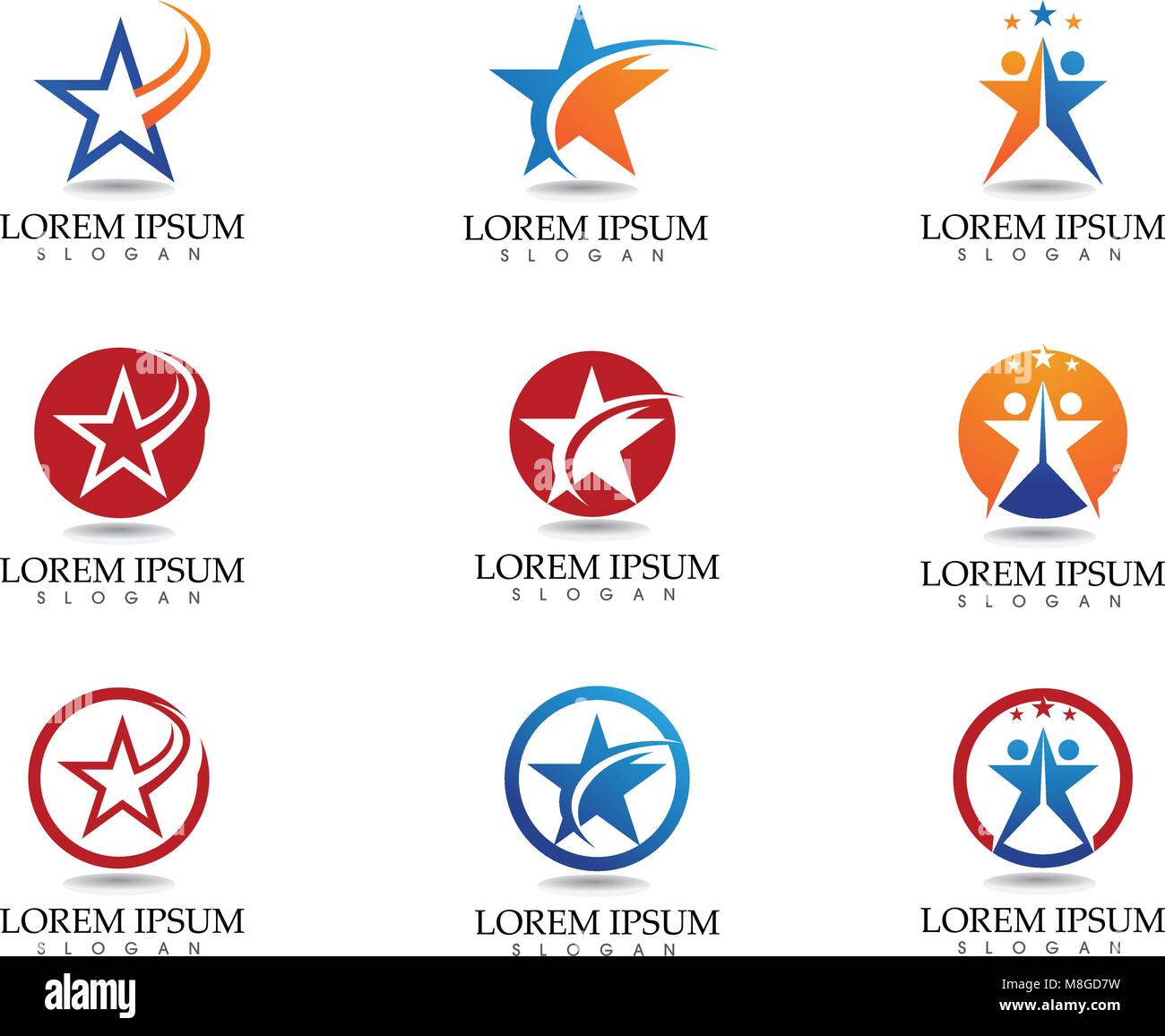 Star Logo Template Stock Vector Image & Art - Alamy