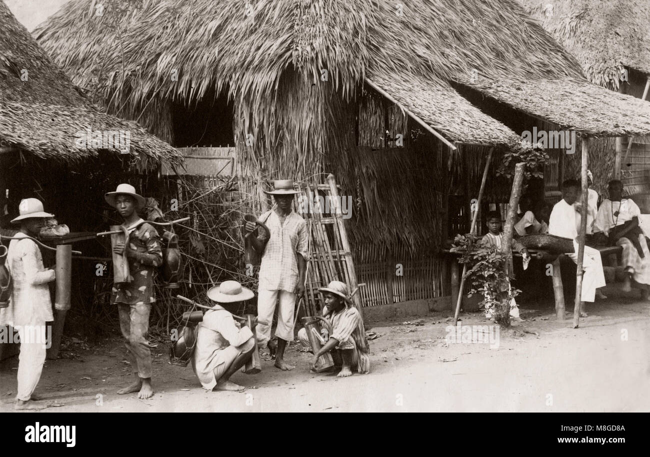 c.1880s South East Asia - Philippines - street scene Stock Photo - Alamy