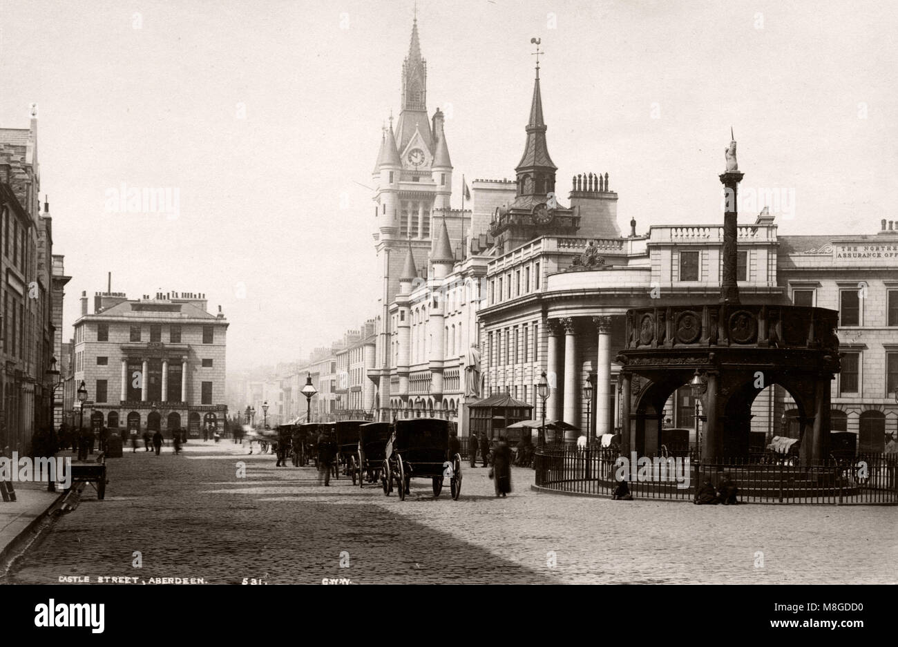 c.1880s Scotland - Castle Street Aberdeen Stock Photo - Alamy