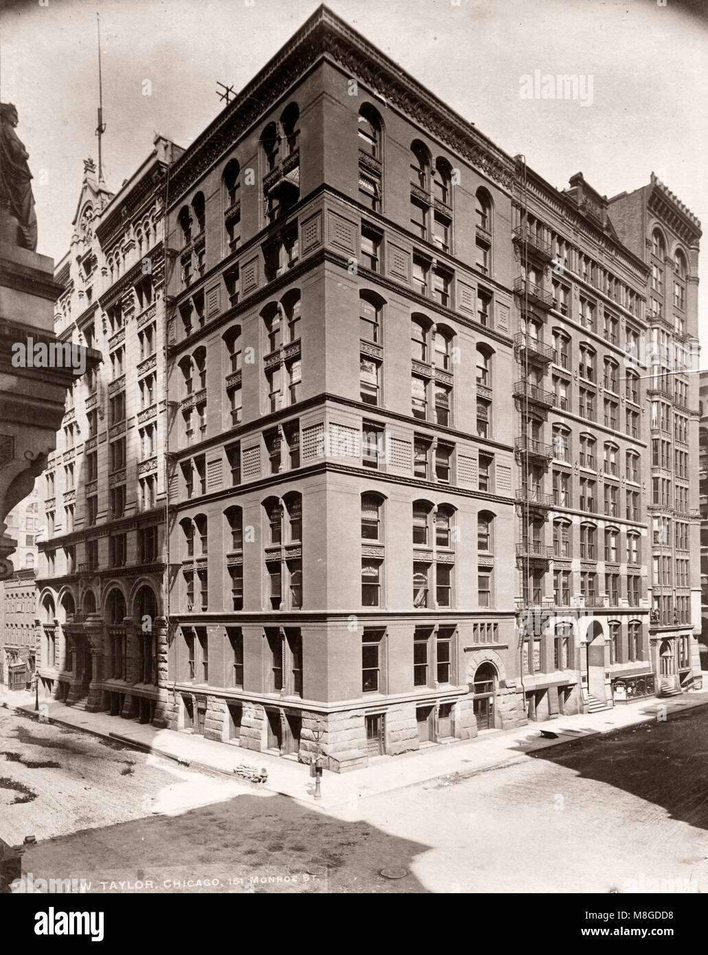 c.1900 USA Chicago - historic high rise building Stock Photo - Alamy