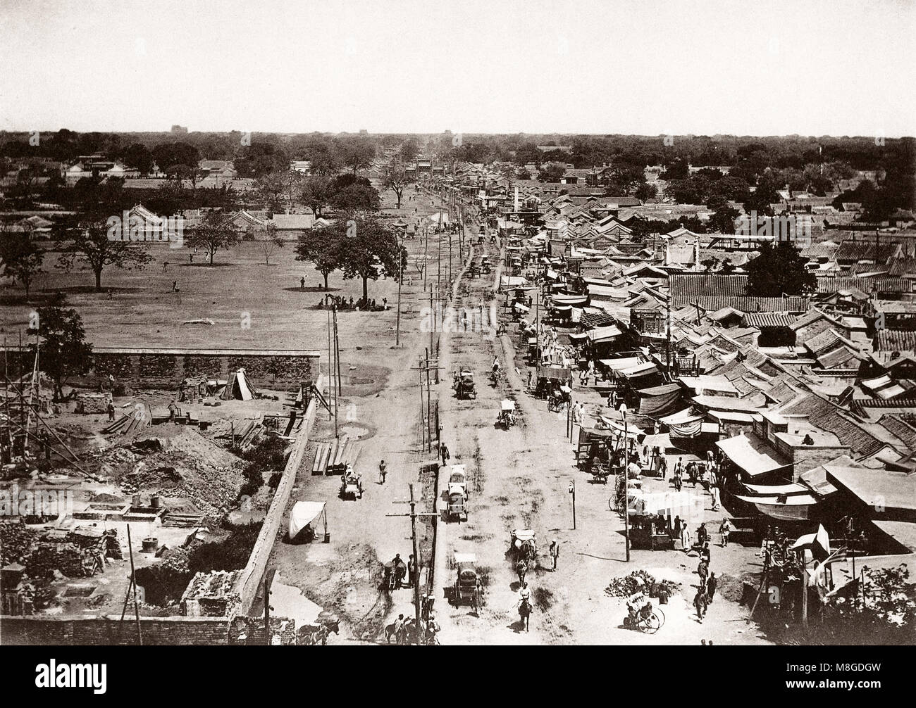 c.1900s China - Peking Beijing - view from Hatamen north Stock Photo ...