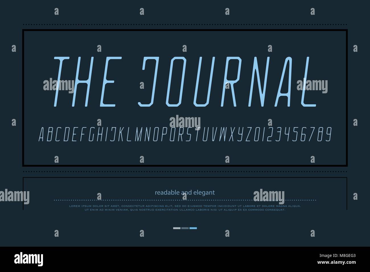 italic alphabet letters and numbers. vector font type design. light ...