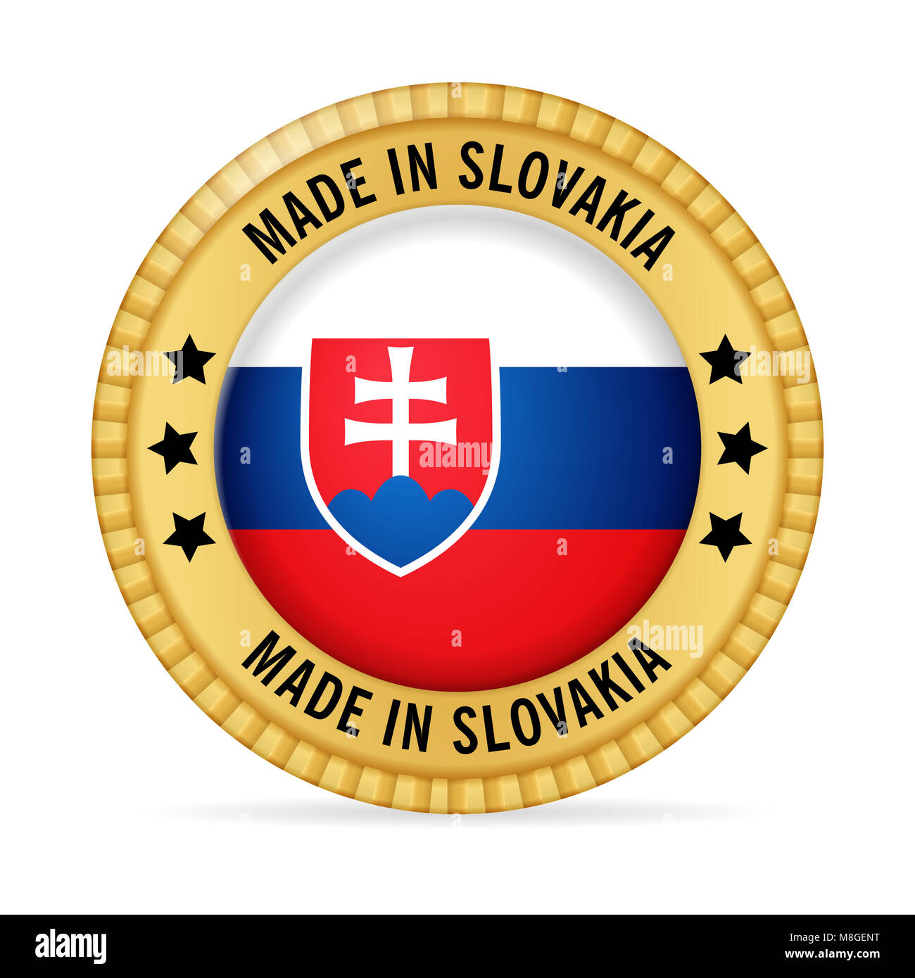 Icon made in Slovakia on a white background Stock Photo - Alamy