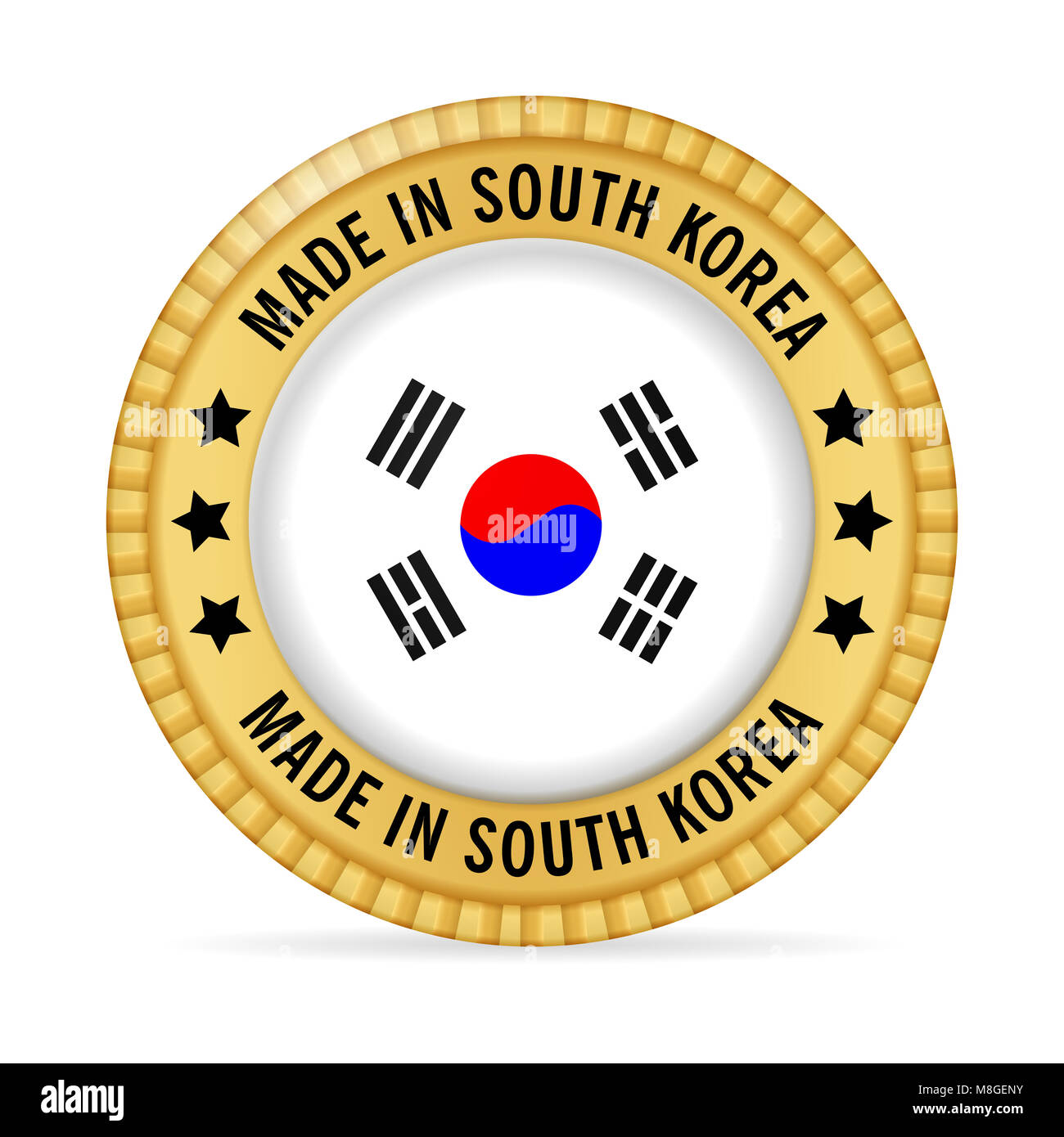 Icon made in South Korea on a white background Stock Photo - Alamy