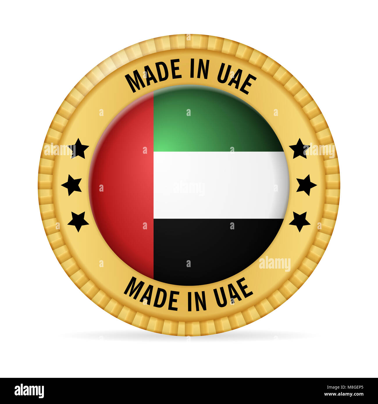 Icon made in UAE on a white background Stock Photo - Alamy