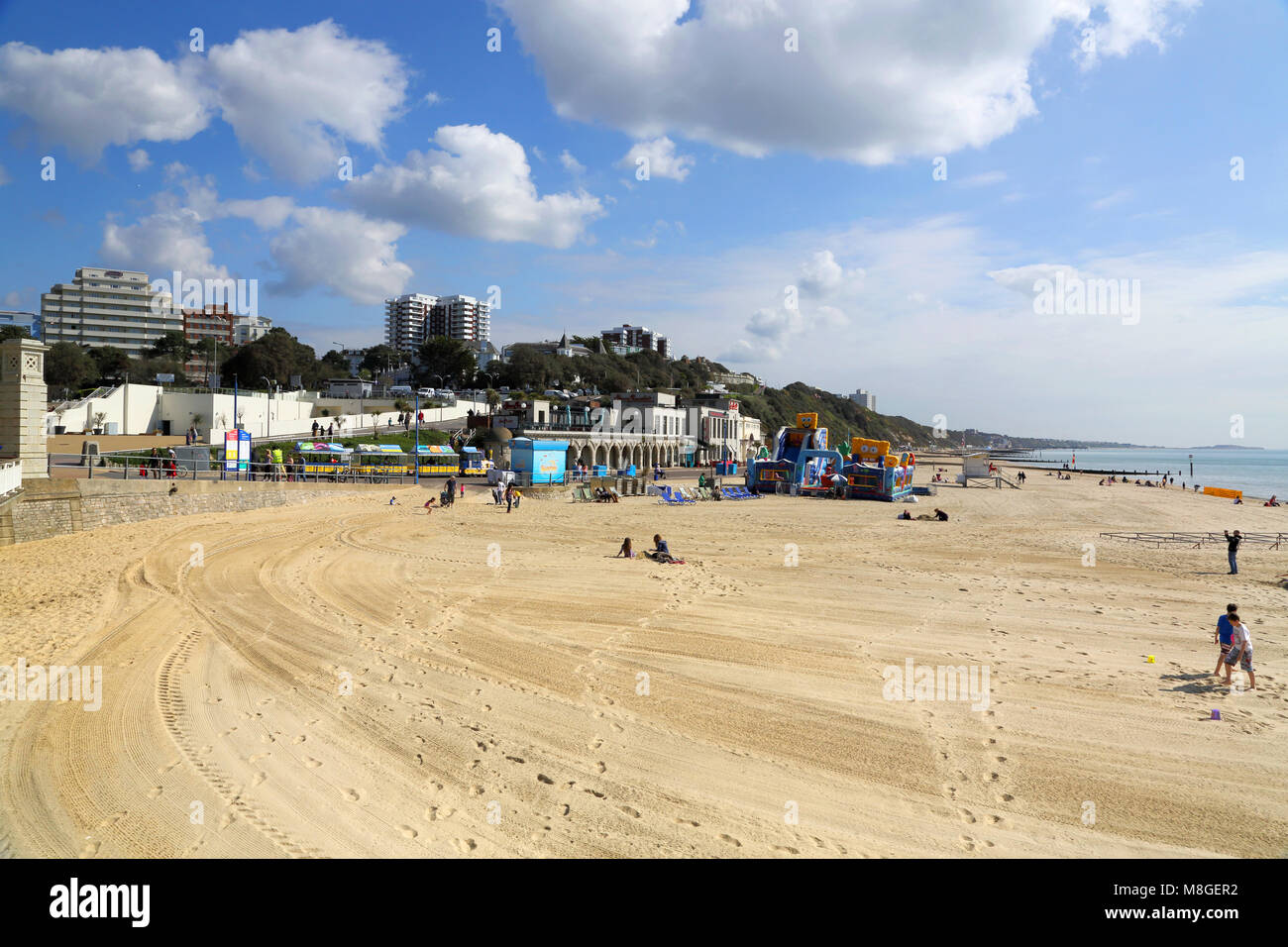 beach at the seaside resort of bournemouth on the dorset coast Stock ...