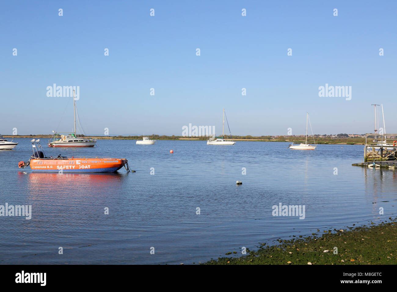 christchurch bay viewed from stanpit towards mudeford on the dorset ...