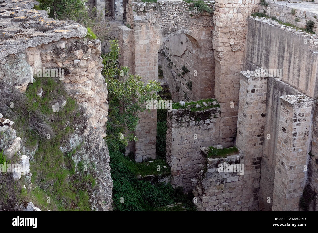 Bethesda pool, showing support structure that suspended the Byzantine ...