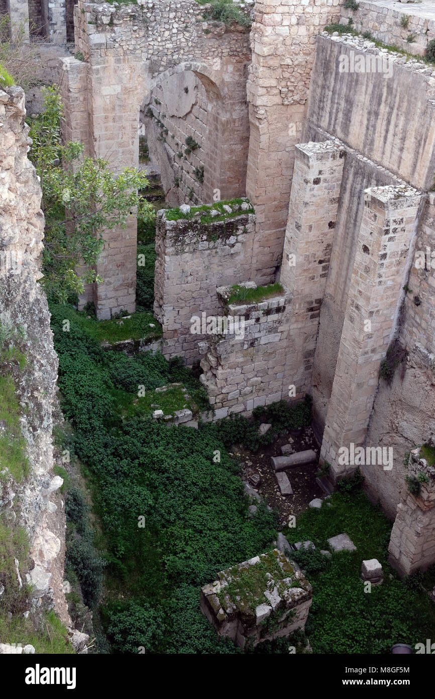 Bethesda pool, showing support structure that suspended the Byzantine ...