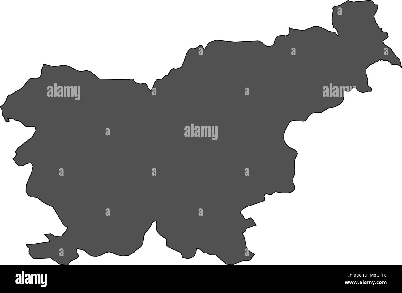 Map of Slovenia Stock Vector Image & Art - Alamy