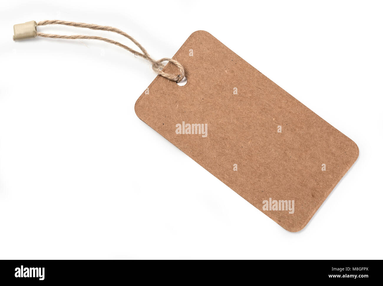 price tag with string isolated on white background Stock Photo - Alamy