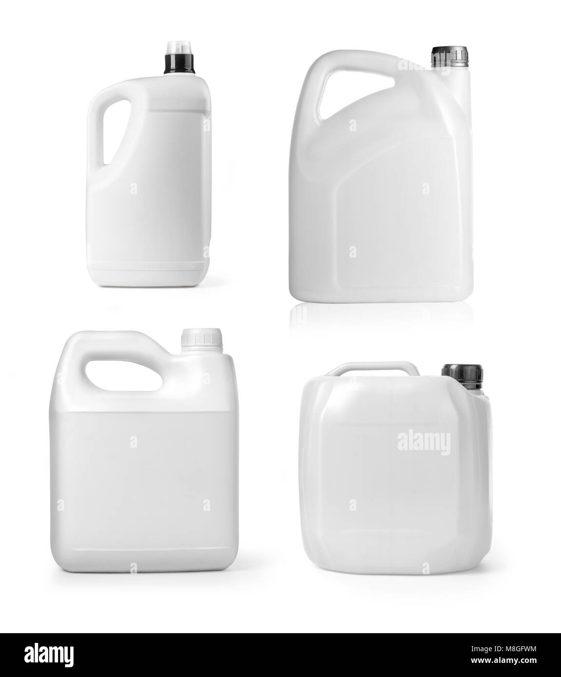 Plastic canister isolated on white background Stock Photo - Alamy