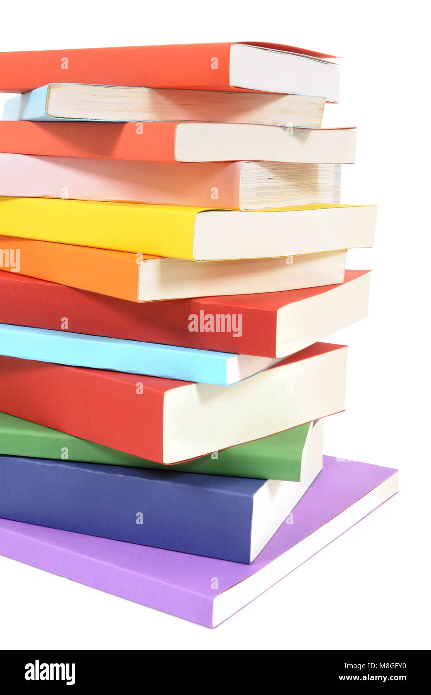 Very tall pile of stacked books hi-res stock photography and images - Alamy