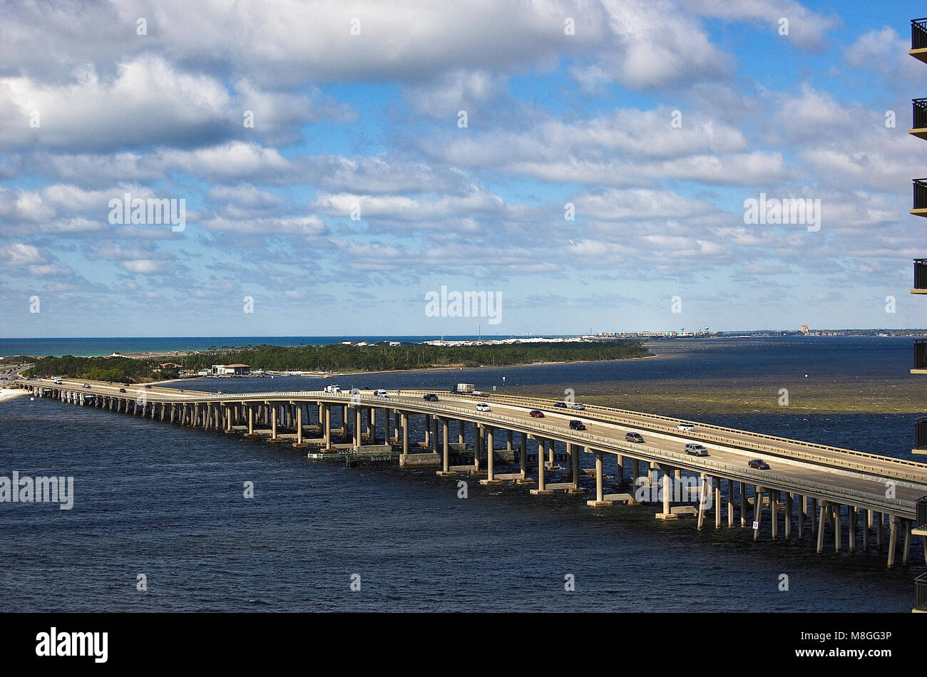 Bridge from island to island at the gulf coast Stock Photo - Alamy