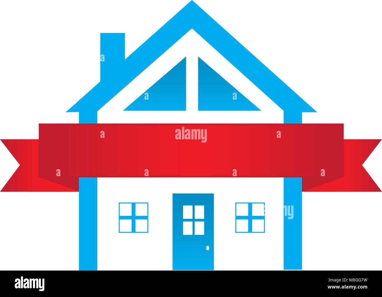 House wrapped in a red ribbon Stock Photo - Alamy